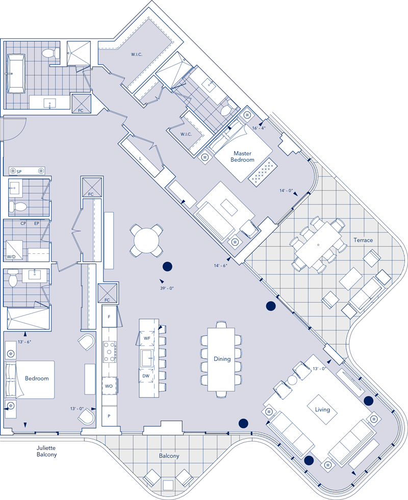 Aqualuna - T2AA Floor Plan, Toronto ON | Livabl