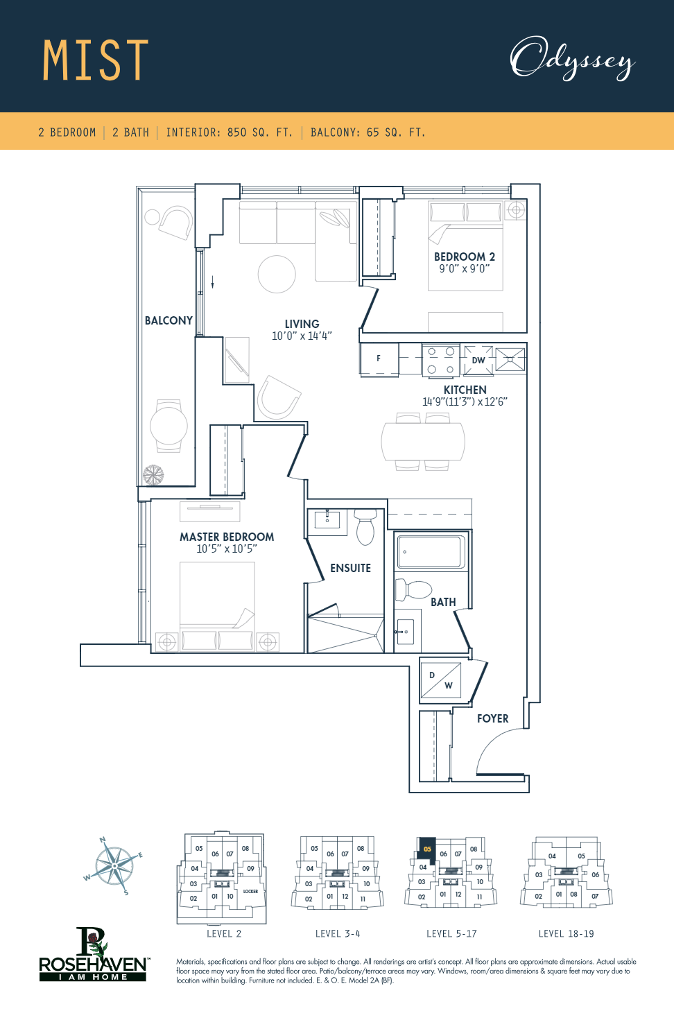 Odyssey Condominiums | Mist | Floor Plans and Pricing