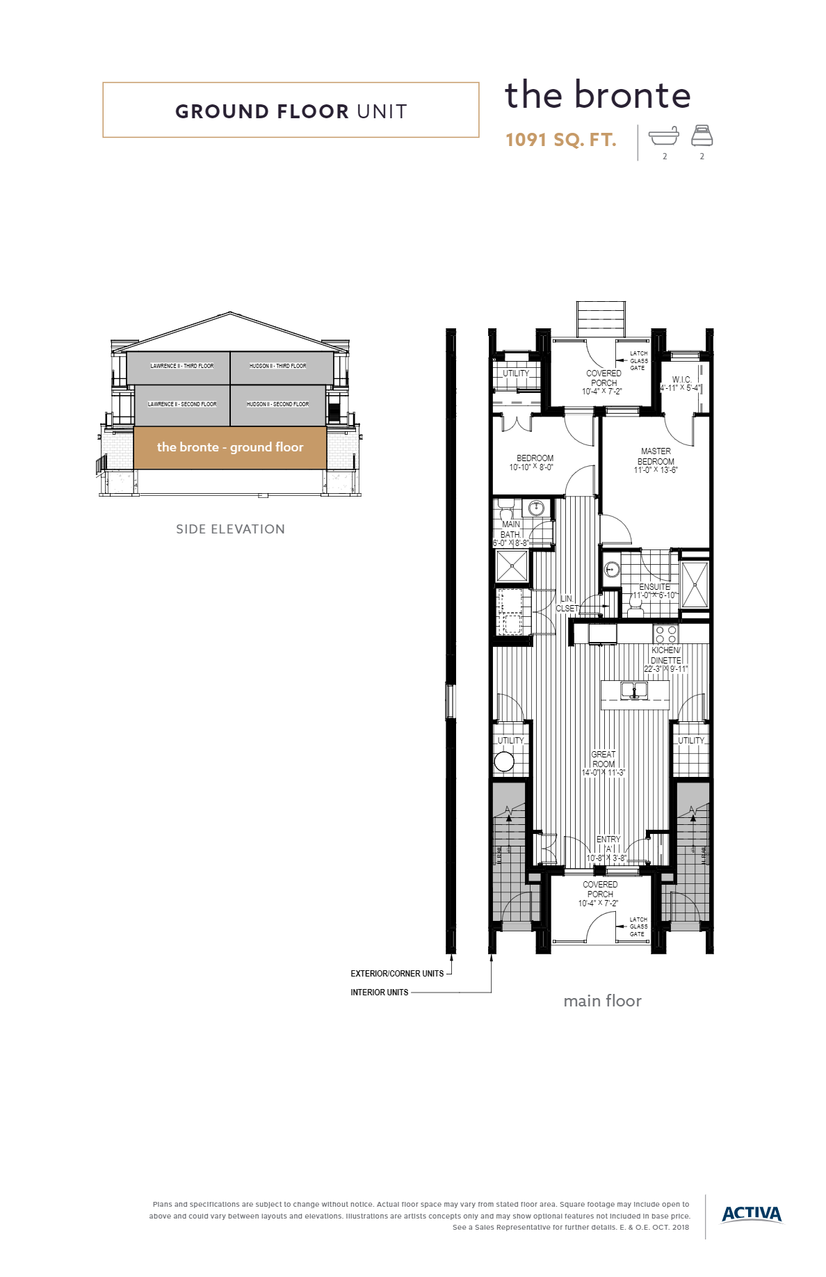 Doon South | The Bronte | Floor Plans and Pricing
