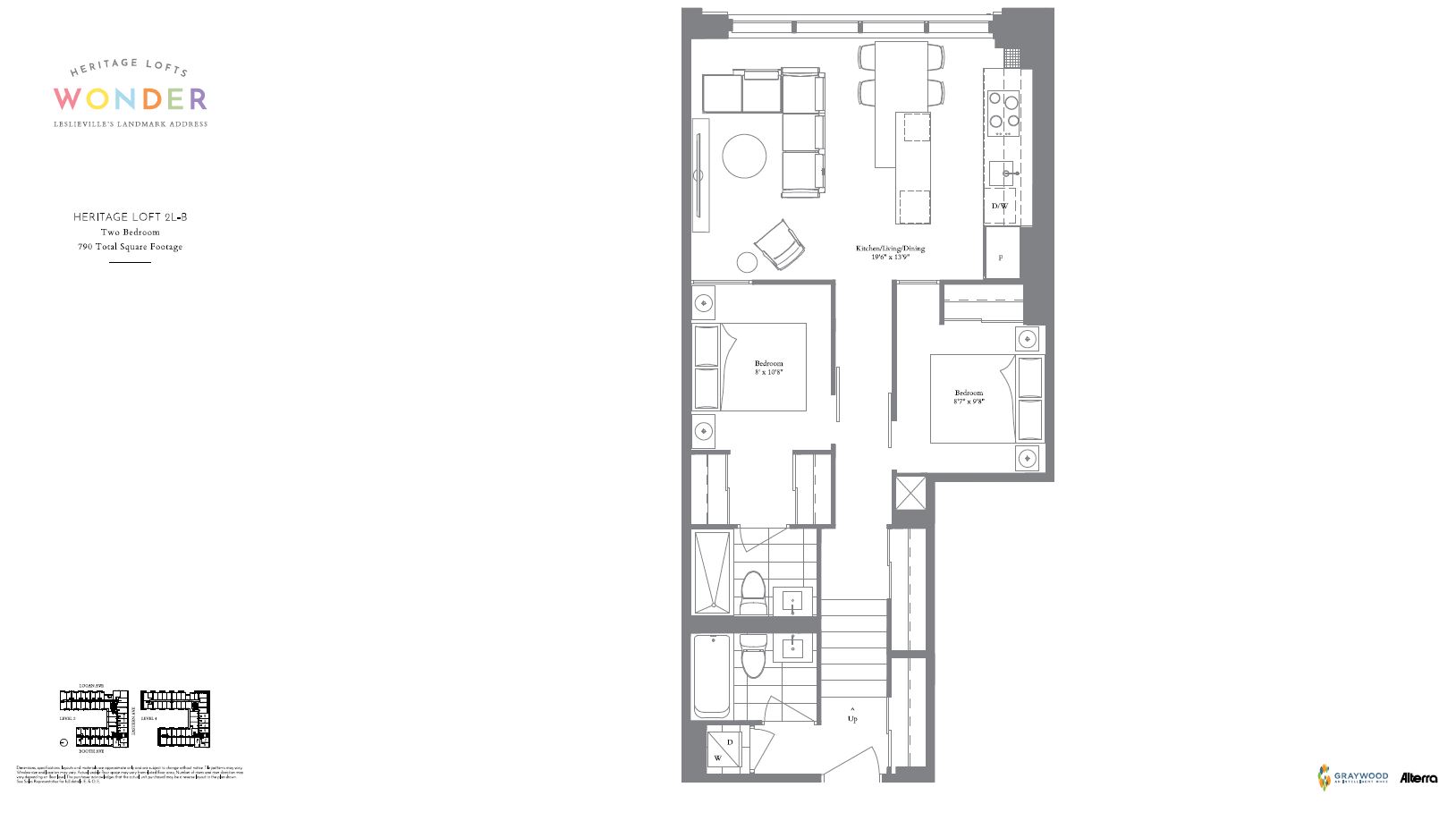 Wonder Condos | Heritage Loft 2L-B | Floor Plans and Pricing