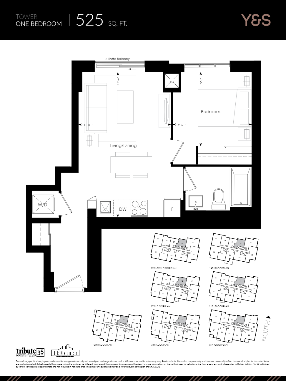 Y&S Condos | 525 sq. ft. | Floor Plans and Pricing