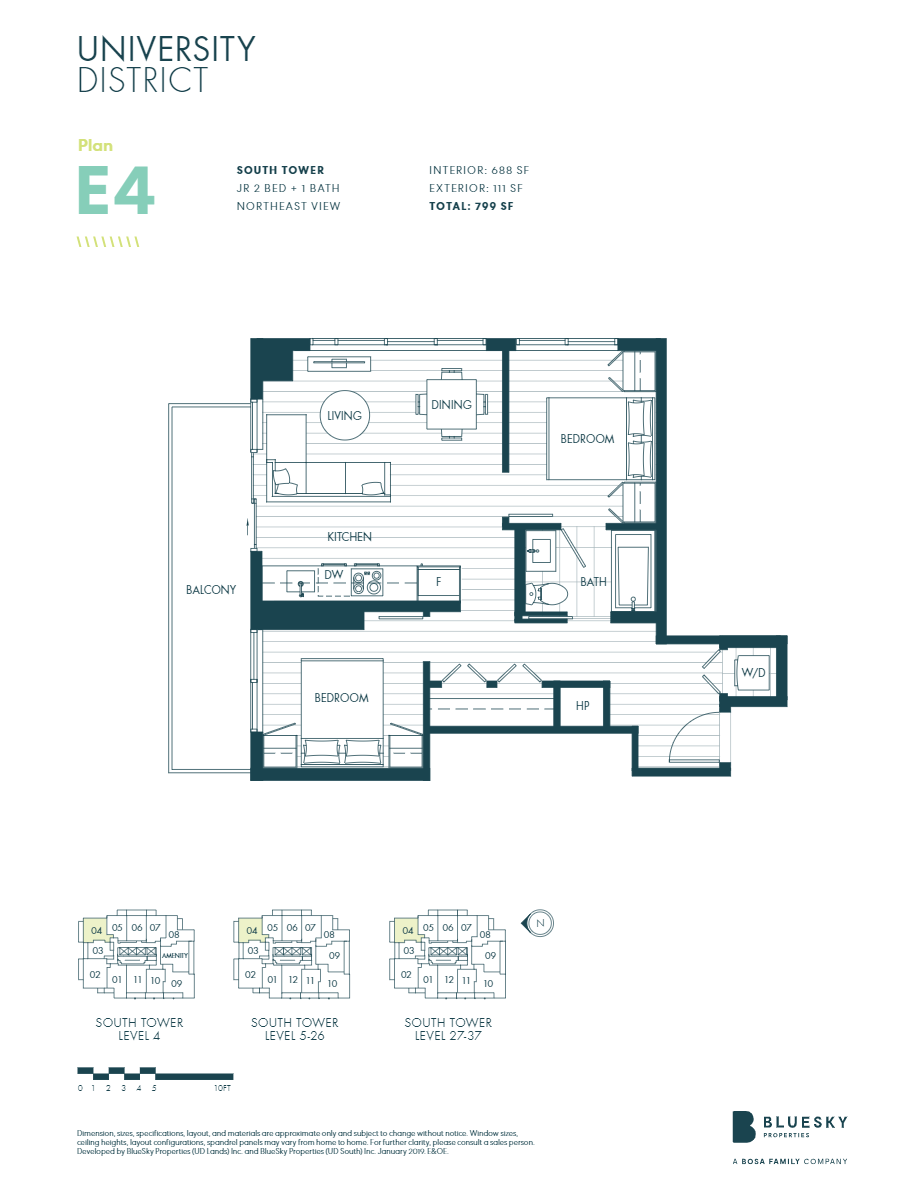 University District - E4 Floor Plan, Surrey BC | Livabl