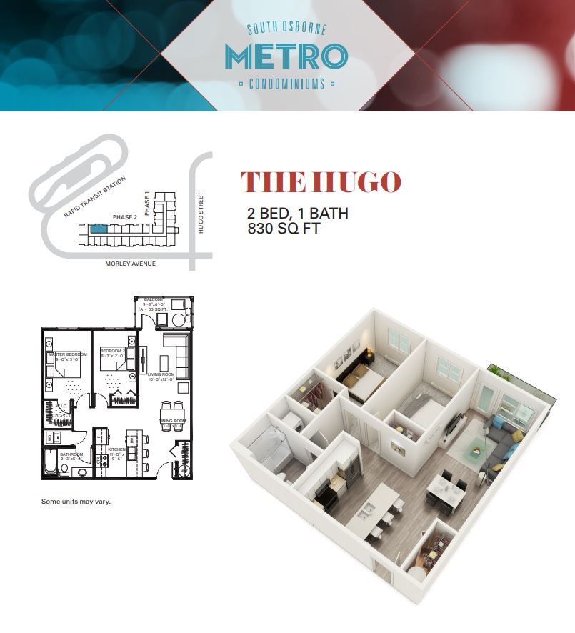 Metro Condominiums - Hugo Floor Plan, Winnipeg MB | Livabl