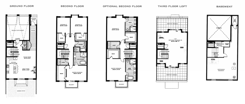 Commodore floor plan at The New Shipyards in Collingwood, ON