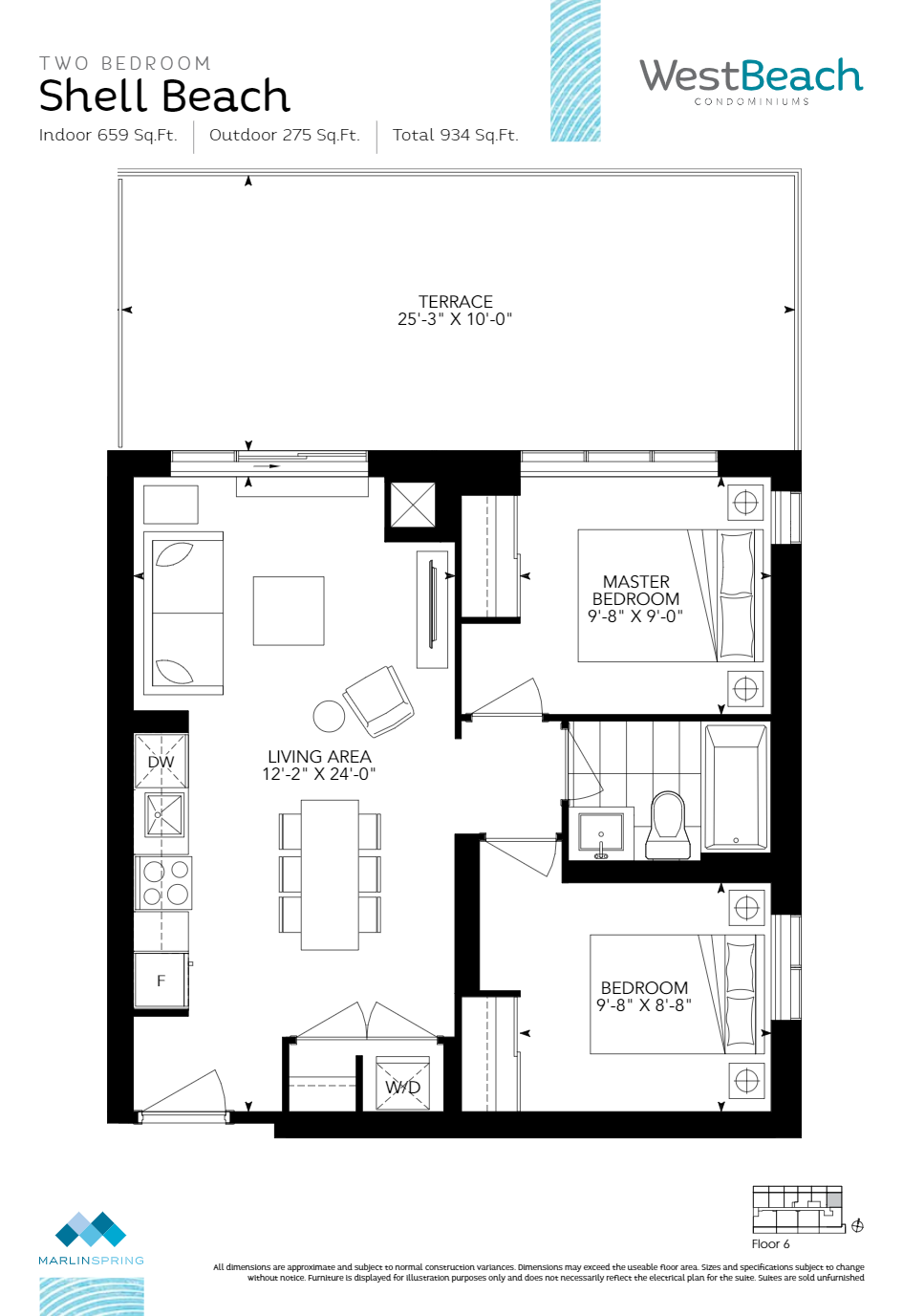 WestBeach Condominiums - Shell Floor Plan, Toronto ON | Livabl