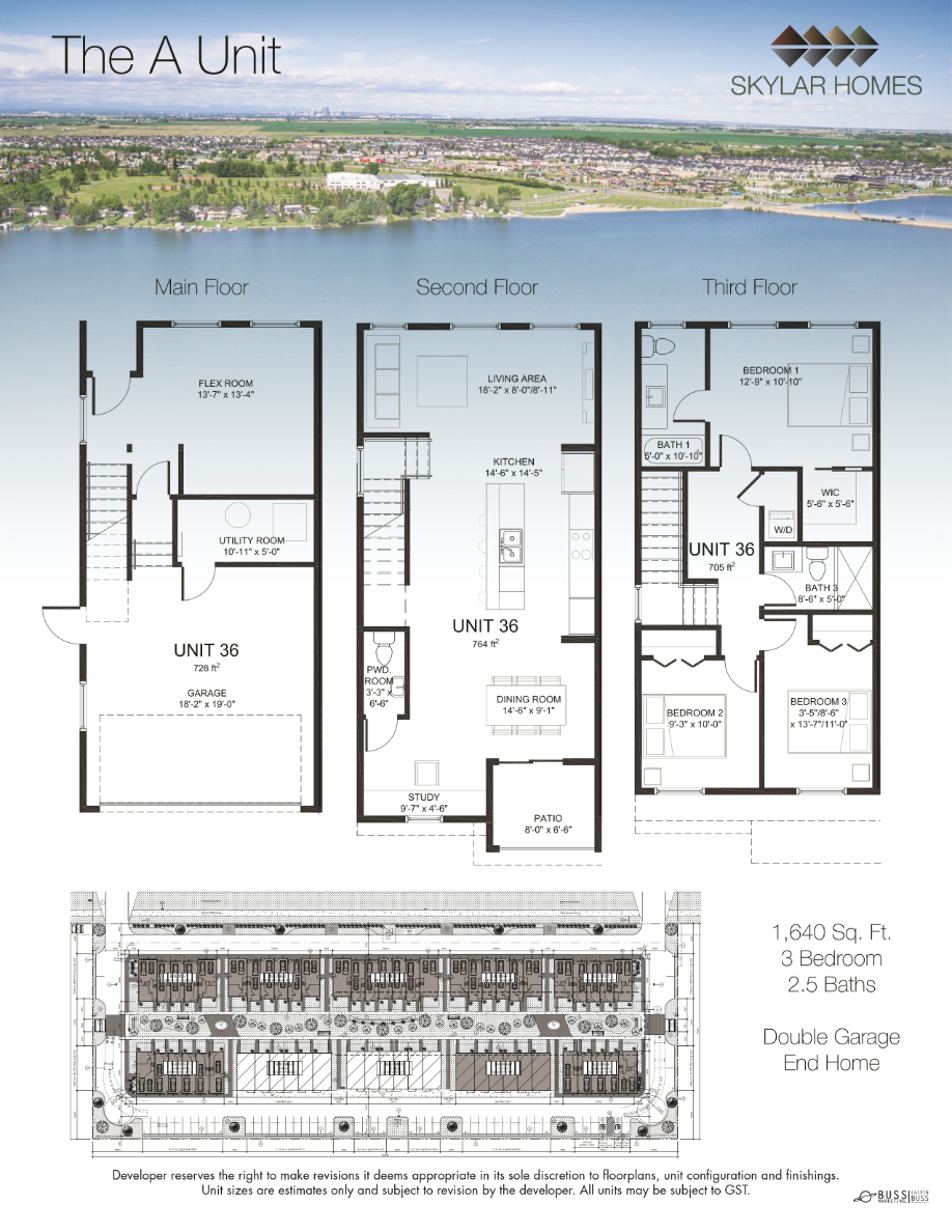 Skylar Townhomes - The A Unit Floor Plan, Chestermere AB | Livabl