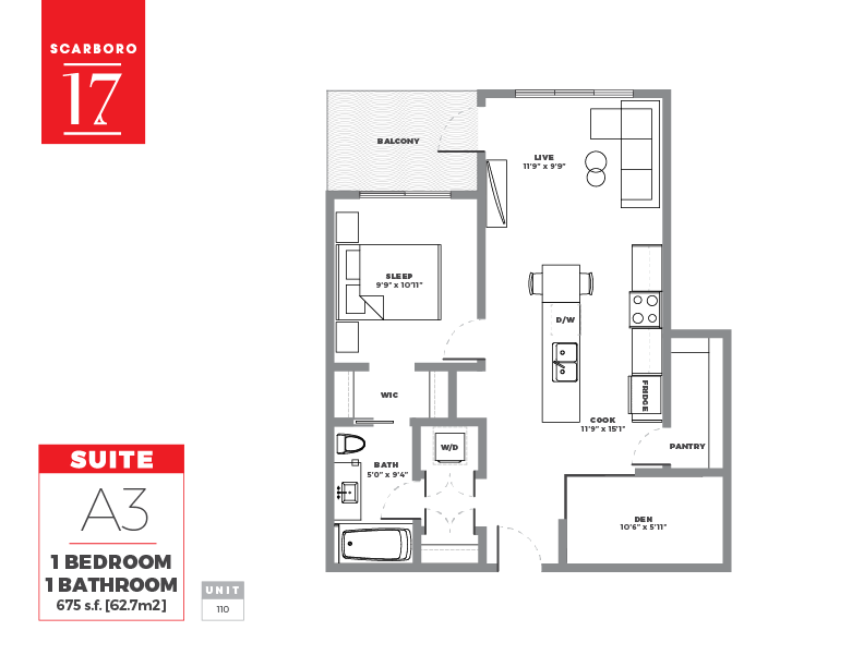 Scarboro17 - A3 Floor Plan, Calgary AB | Livabl