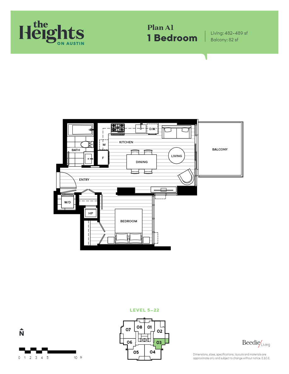 The Heights on Austin- West Tower - A1 Floor Plan, Coquitlam BC | Livabl