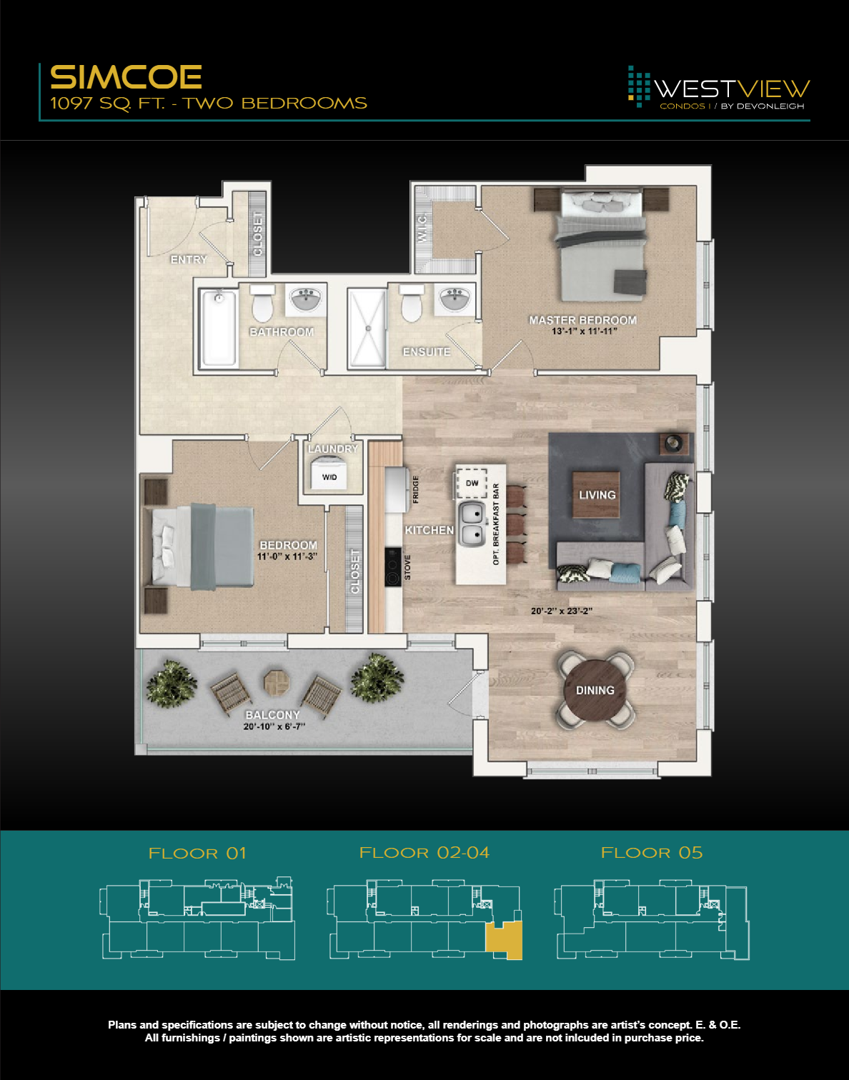 Westview Condos - Simcoe Floor Plan, Orangeville ON | Livabl