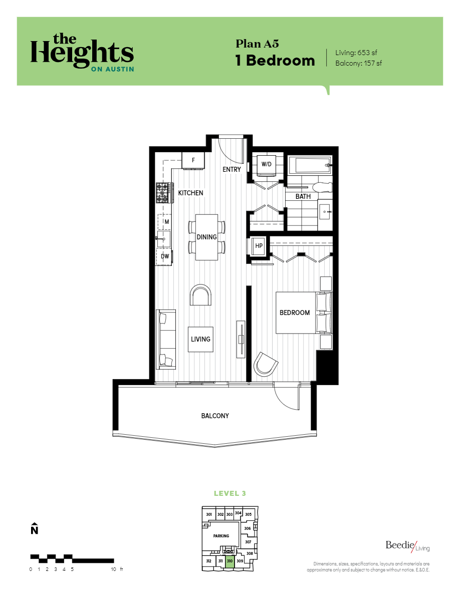 The Heights on Austin- West Tower - A5 Floor Plan, Coquitlam BC | Livabl