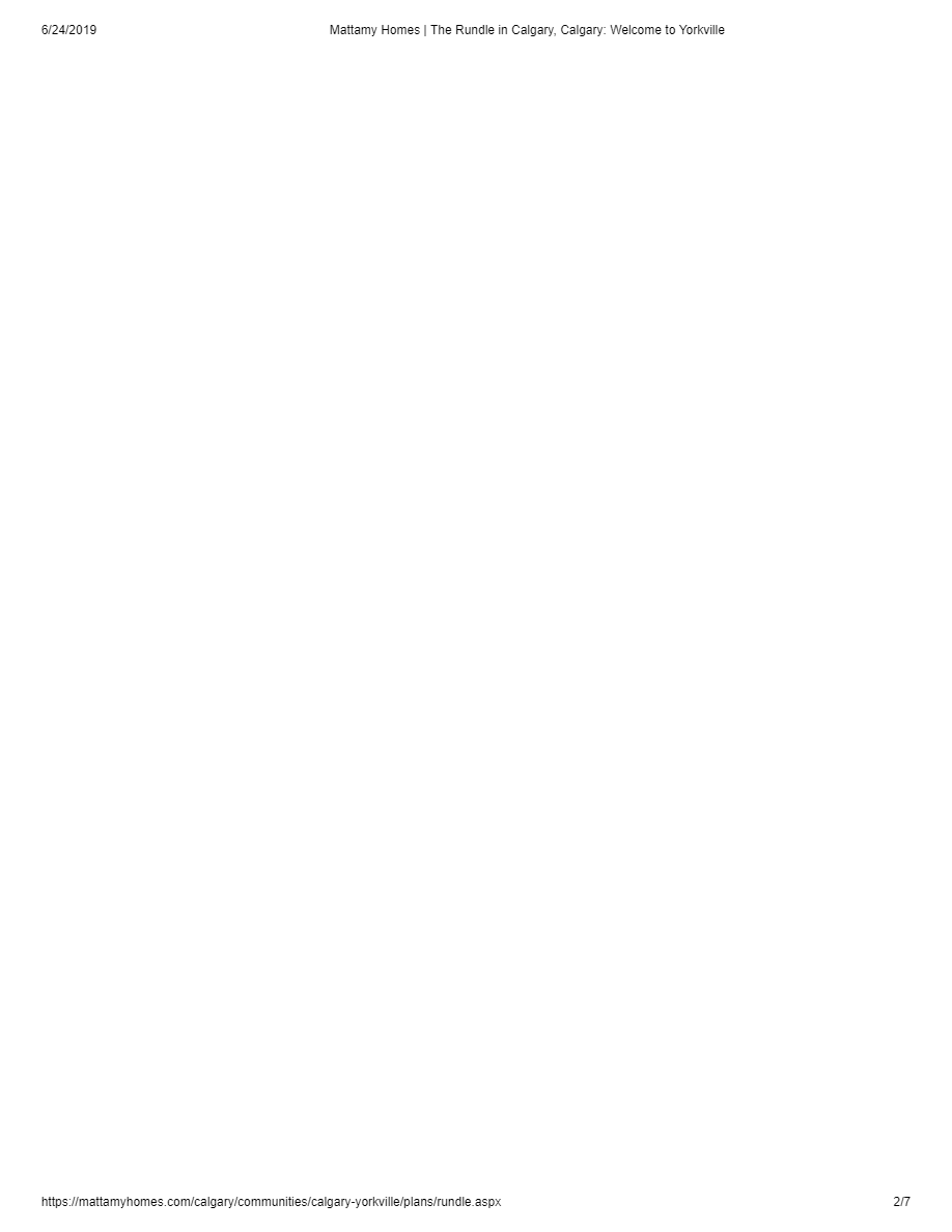 Yorkville by Mattamy Homes - Rundle Floor Plan, Calgary AB | Livabl