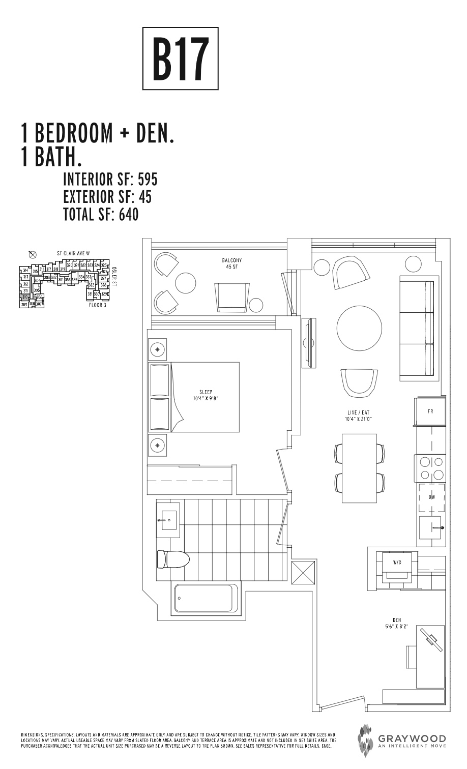 Scout - B17 Floor Plan, Toronto ON | Livabl