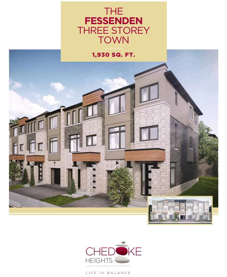 Chedoke Heights - The Fessenden Three Story Towns Floor Plan, Hamilton ...