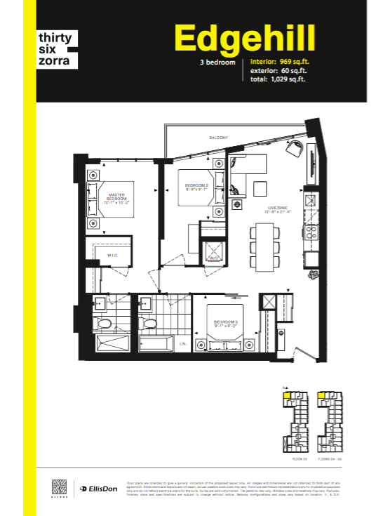 Edgehill floor plan at Thirty Six Zorra in Toronto, ON