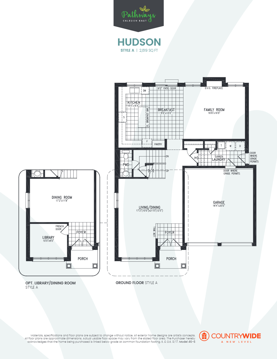 Pathways - Hudson Floor Plan, Caledon ON | Livabl