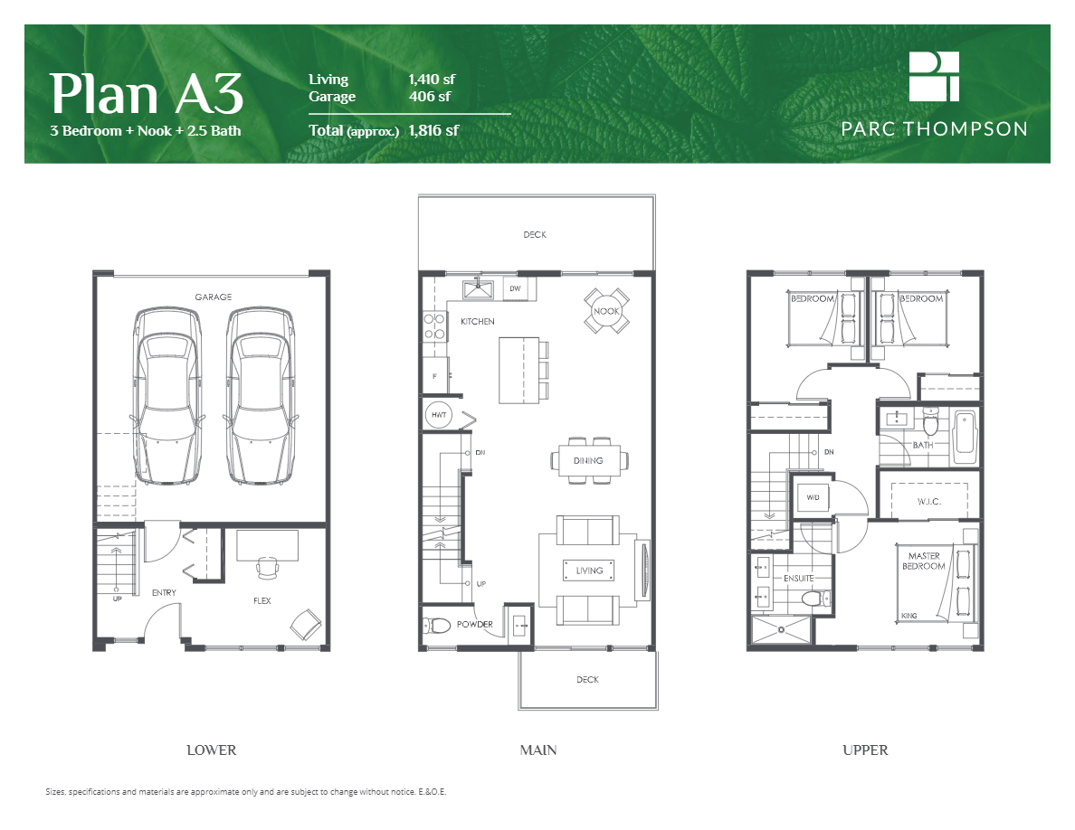 Parc Thompson - A3 Floor Plan, Richmond BC | Livabl