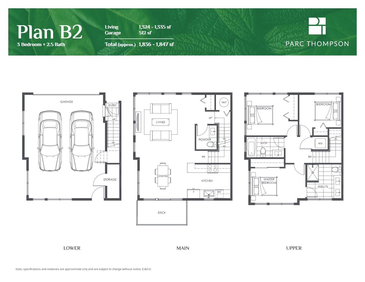 Parc Thompson - B2 Floor Plan, Richmond BC | Livabl