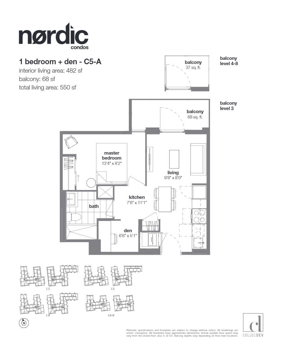 Nordic Condos - C5-A Floor Plan, Toronto ON | Livabl