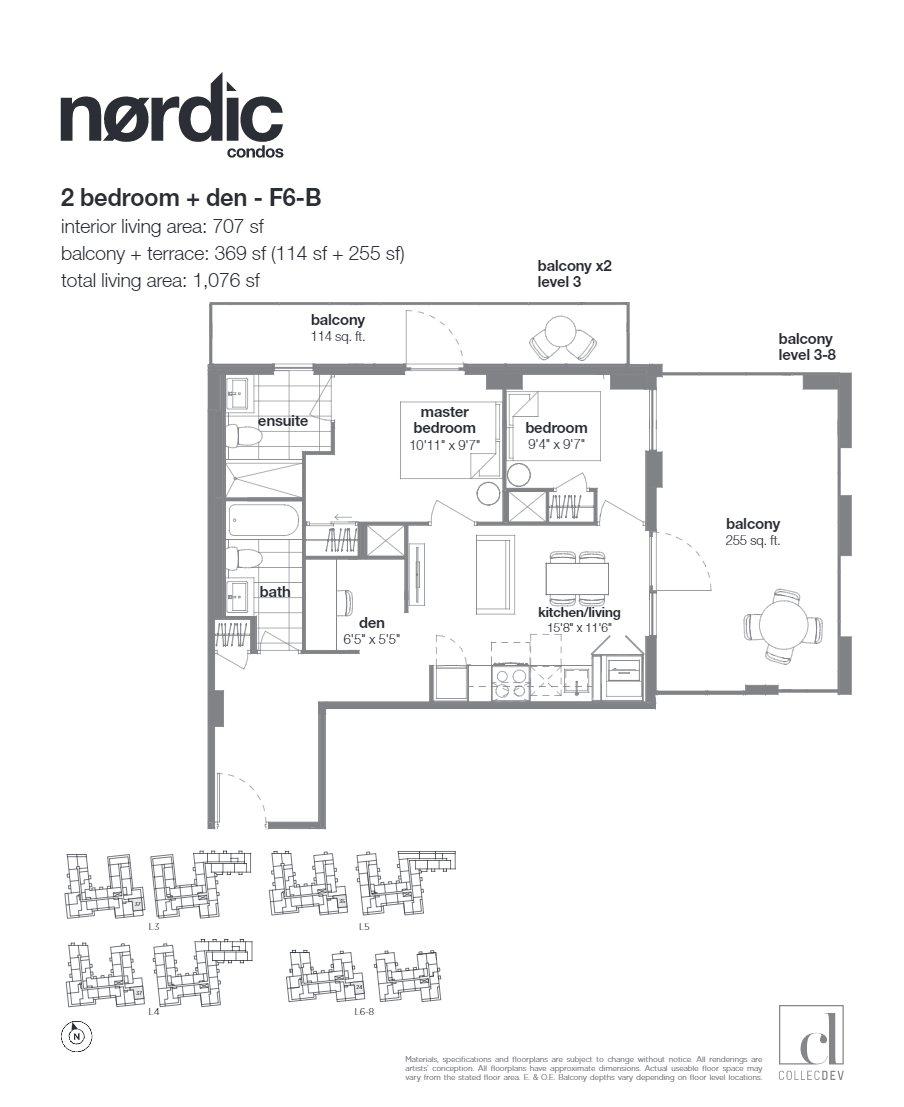 Nordic Condos - F6-B Floor Plan, Toronto ON | Livabl