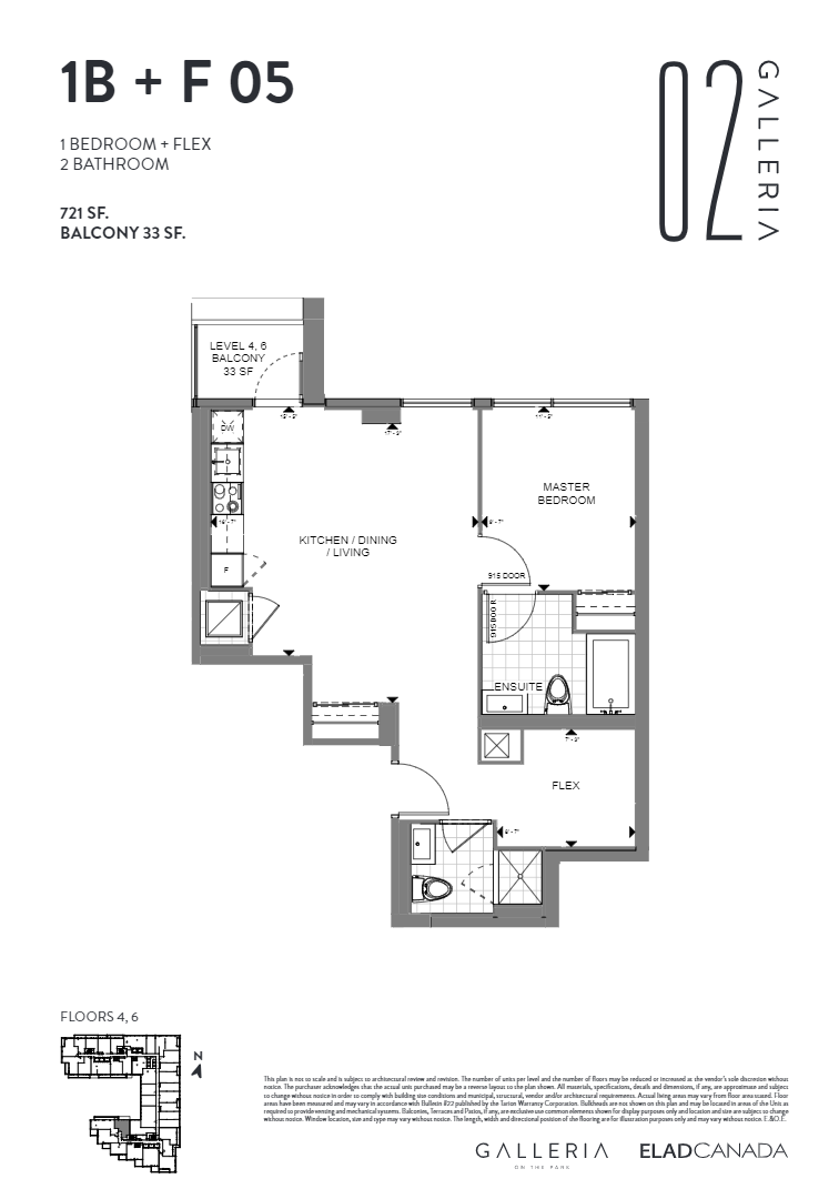Galleria 02 Condos | 1B+F 05 | Floor Plans and Pricing