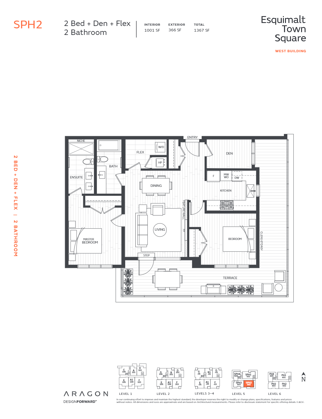 Esquimalt Town Square - SPH2 Floor Plan, Esquimalt BC | Livabl