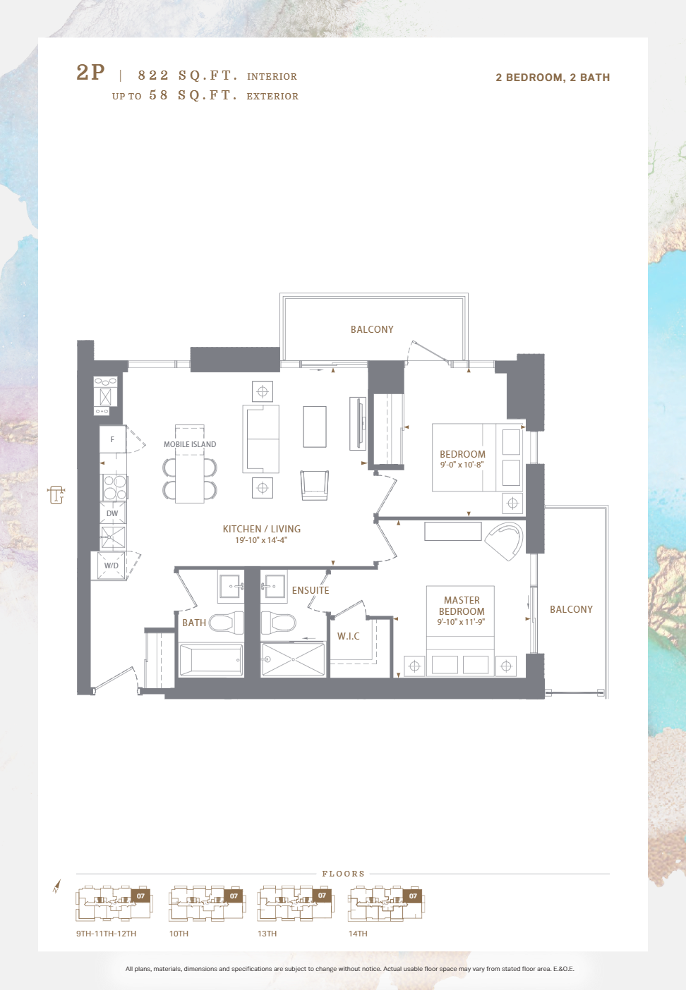 The Charlotte - 2P Floor Plan, Ottawa ON | Livabl