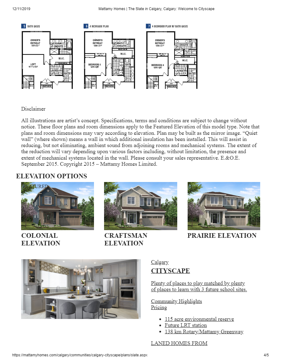 Cityscape by Mattamy Homes | Slate | Floor Plans and Pricing