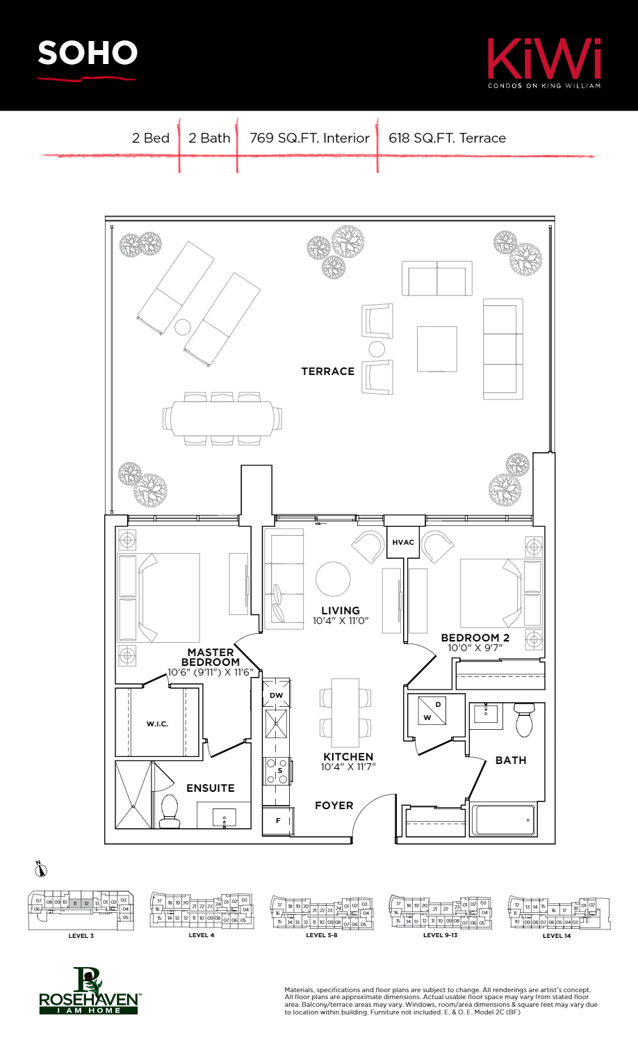 KiWi Condos - Soho Floor Plan, Hamilton ON | Livabl