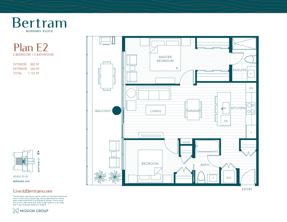 Bertram Bernard Block - E2 Floor Plan, Kelowna BC | Livabl