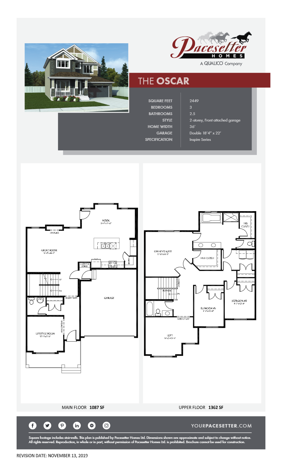 Summerwood - Oscar Floor Plan, Sherwood Park AB | Livabl