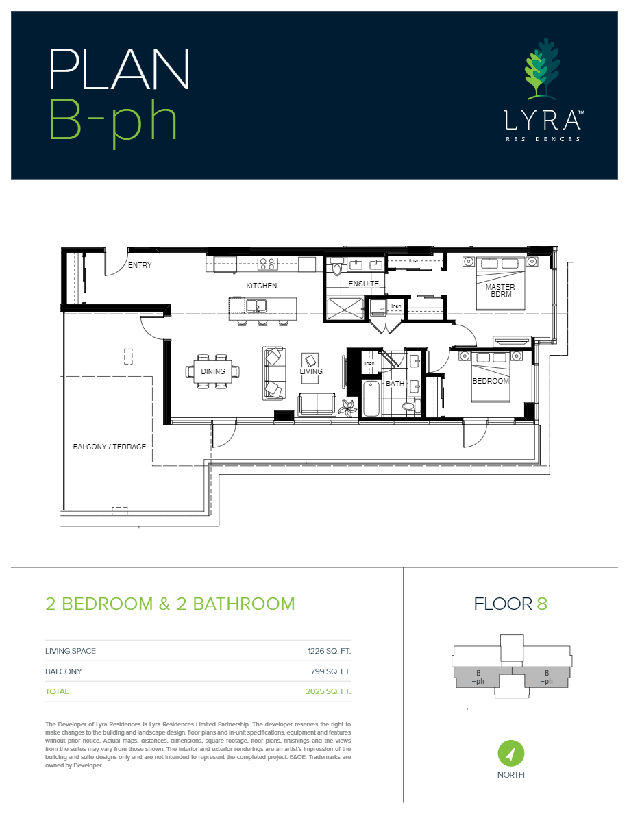 B - PH floor plan at Lyra Residences Phase 2 in Saanich, BC