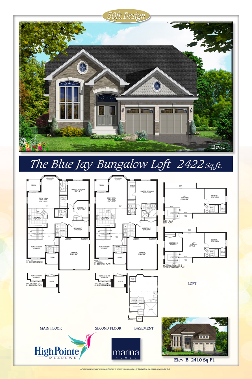 High Pointe Meadows Phase II | Blue Jay - Elev. B w/Loft | Floor Plans ...