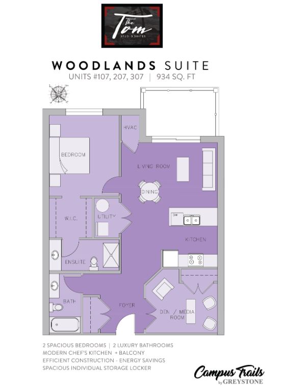 CAMPUS TRAILS Phase 1: THE TOM Condo | 107 | Floor Plans and Pricing