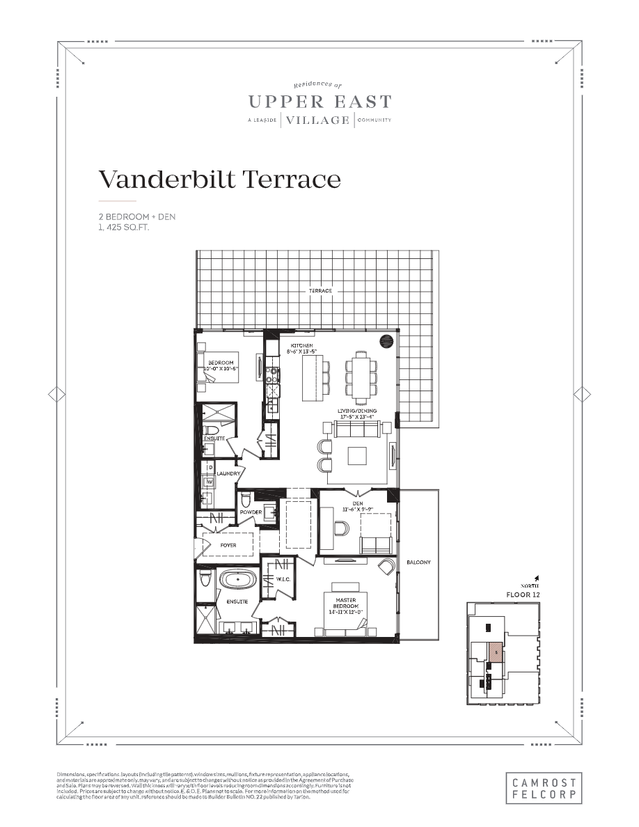 Vanderbilt Terrace floor plan at BeSpoke Series at Upper East Village ...