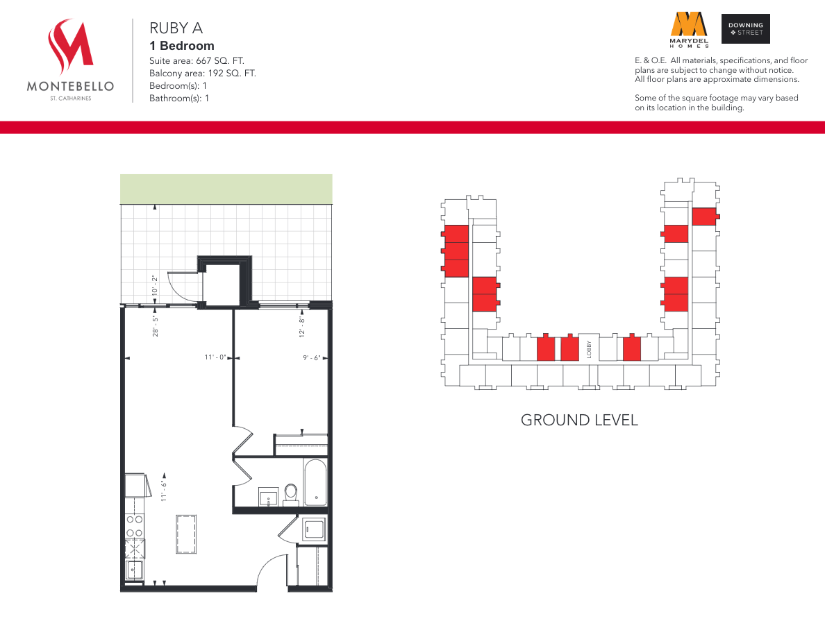 Montebello - Ruby A Floor Plan, St. Catharines ON | Livabl