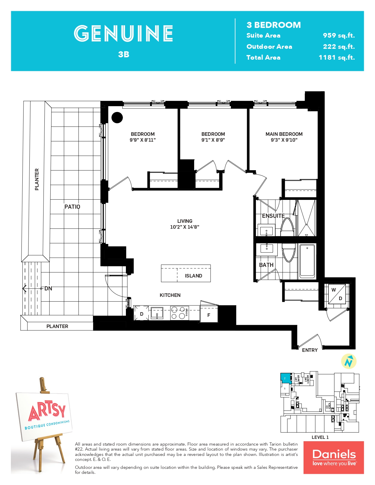 Artsy Boutique Condominiums - Genuine Floor Plan, Toronto ON | Livabl