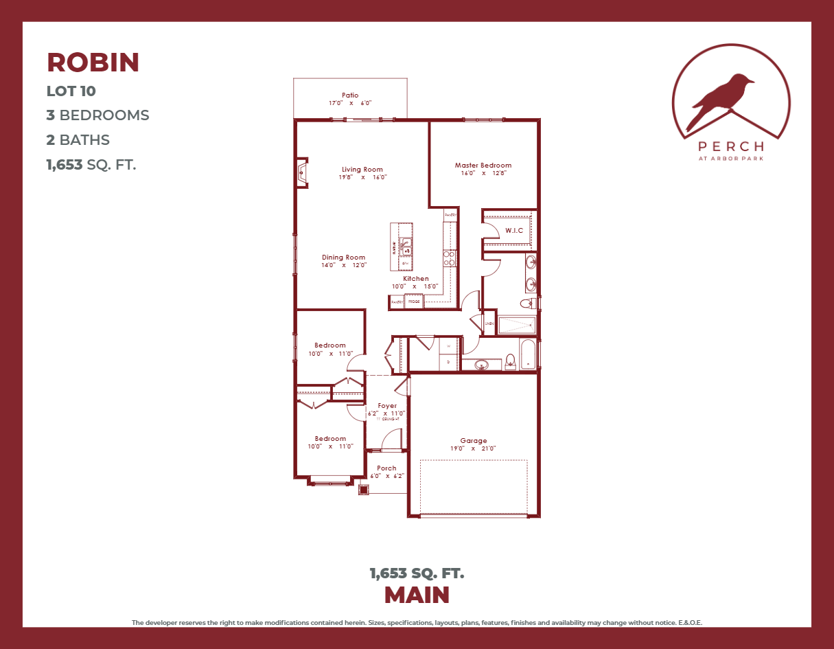 Perch - Robin Floor Plan, Nanaimo BC | Livabl