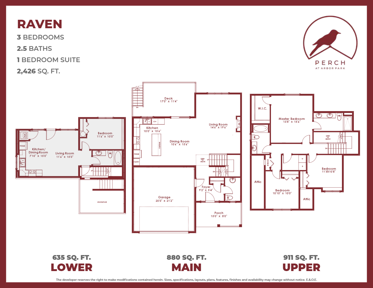 Perch - Raven Floor Plan, Nanaimo BC | Livabl