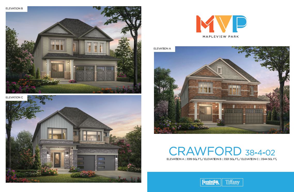 Crawford floor plan at Mapleview Park Phase 1 in Barrie, ON
