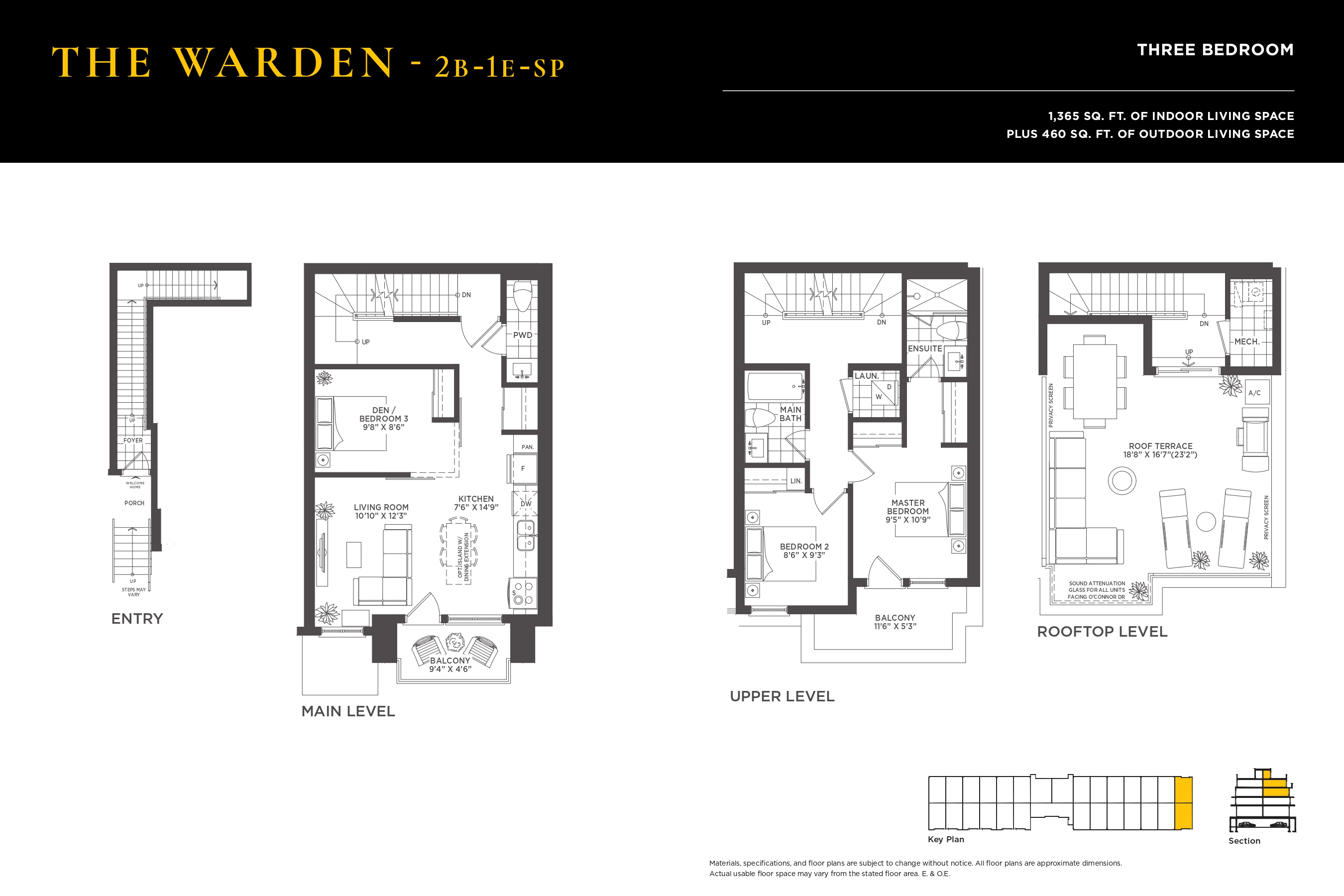 The Warden floor plan at Amsterdam, Urban Towns in Toronto, ON