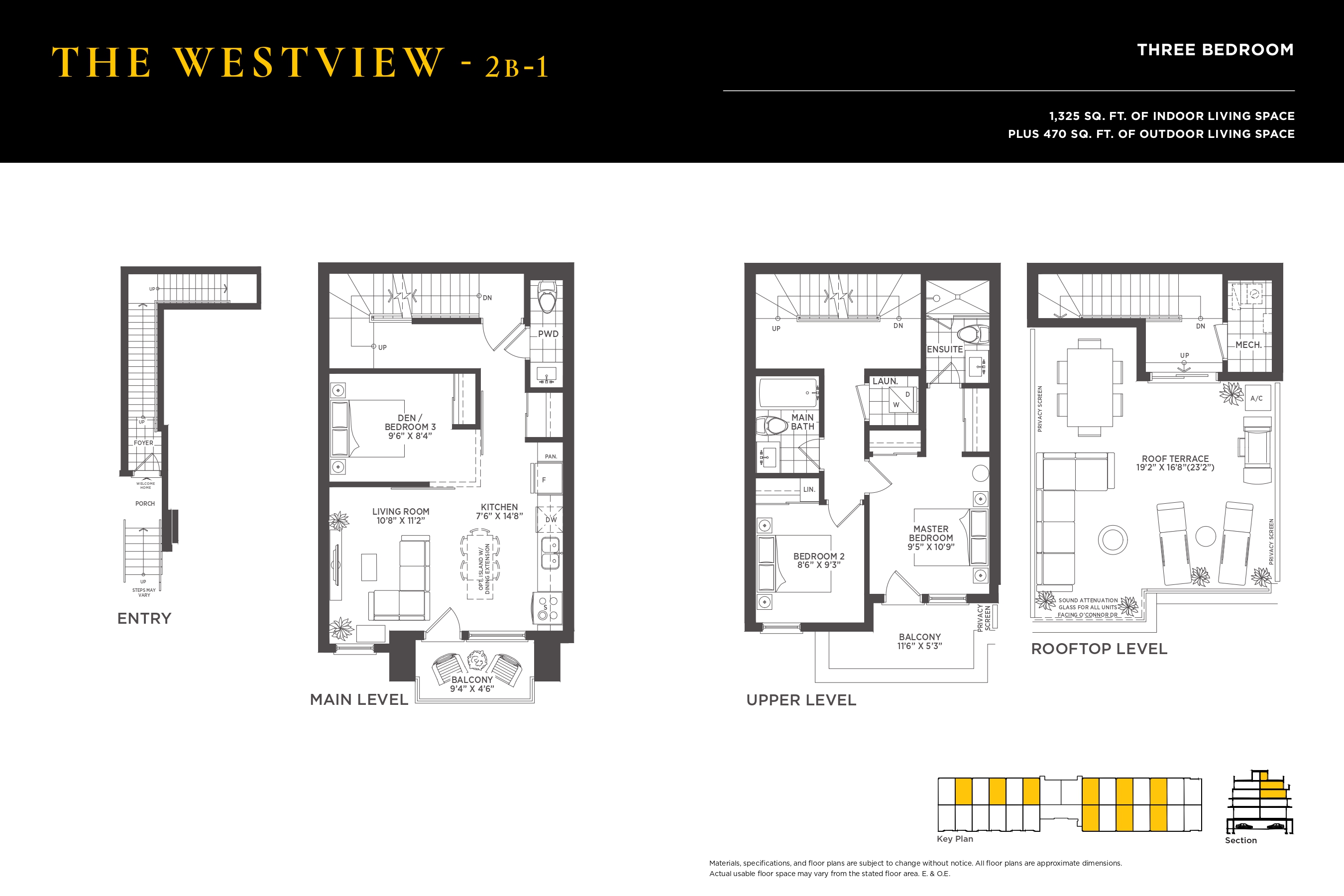 The Westview floor plan at Amsterdam, Urban Towns in Toronto, ON