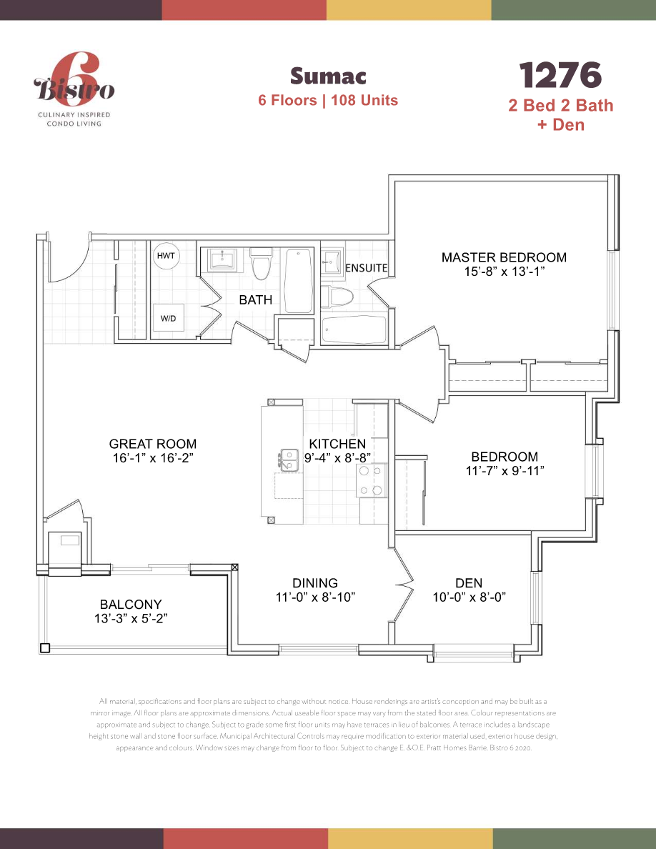 Bistro 6 Condos - Sumac | 1276 | Floor Plans and Pricing