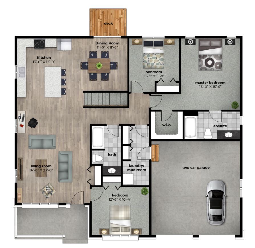 The Kilmarnock floor plan at South Point in Rideau Lakes, ON