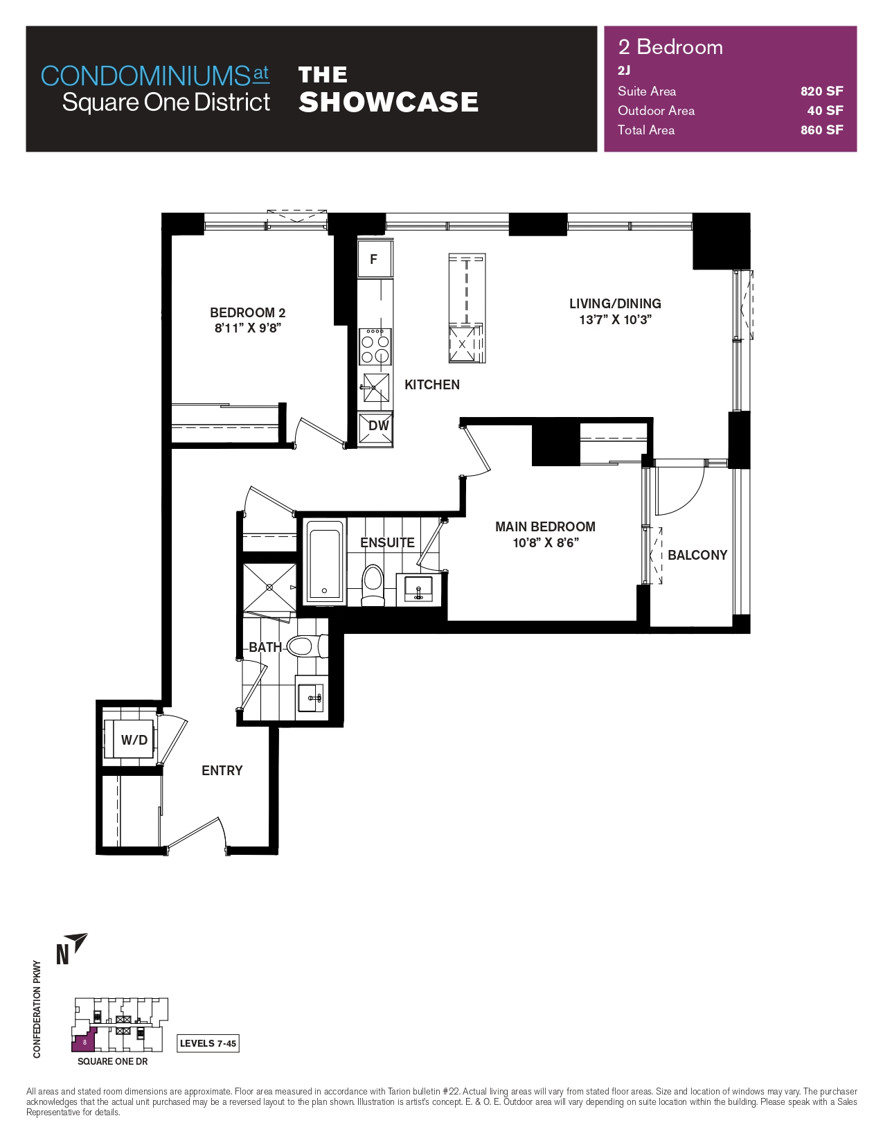 Condominiums at Square One District - The Showcase Floor Plan ...