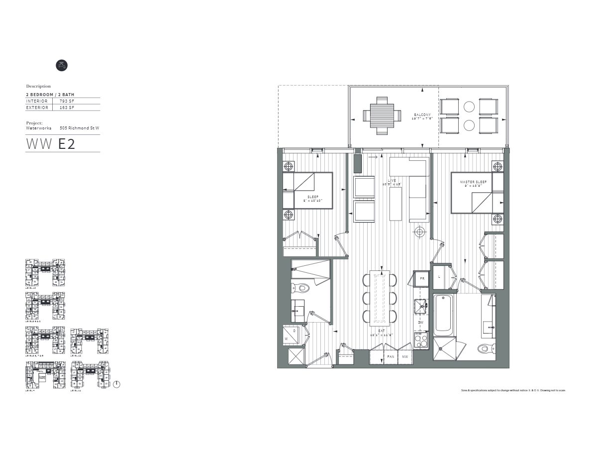 WaterWorks Toronto - E2 Floor Plan, Toronto ON | Livabl