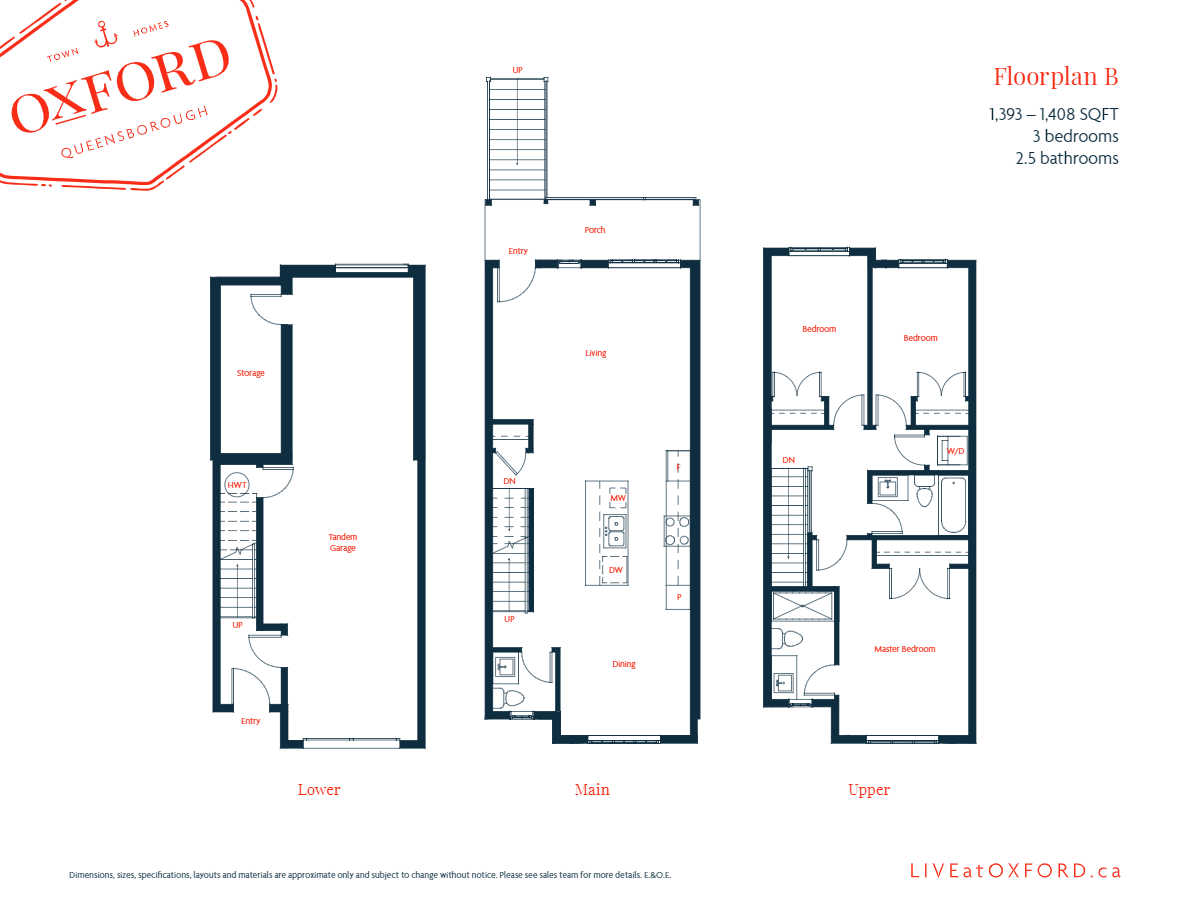 Oxford - B Floor Plan, New Westminster BC | Livabl