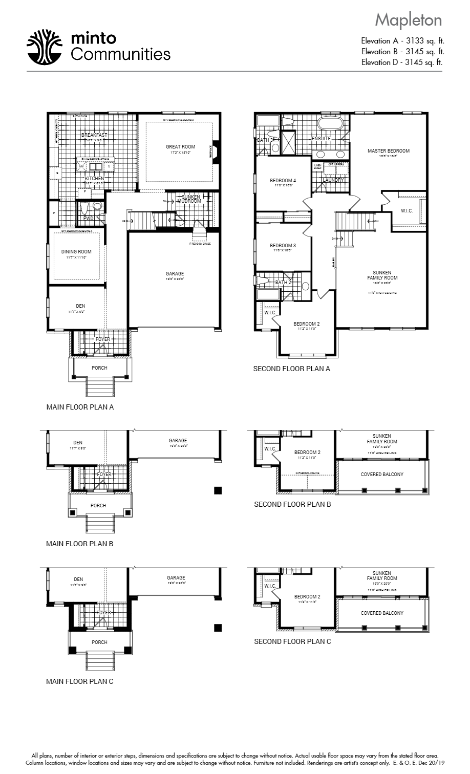 Parkside at Arcadia - Mapleton Floor Plan, Ottawa ON | Livabl