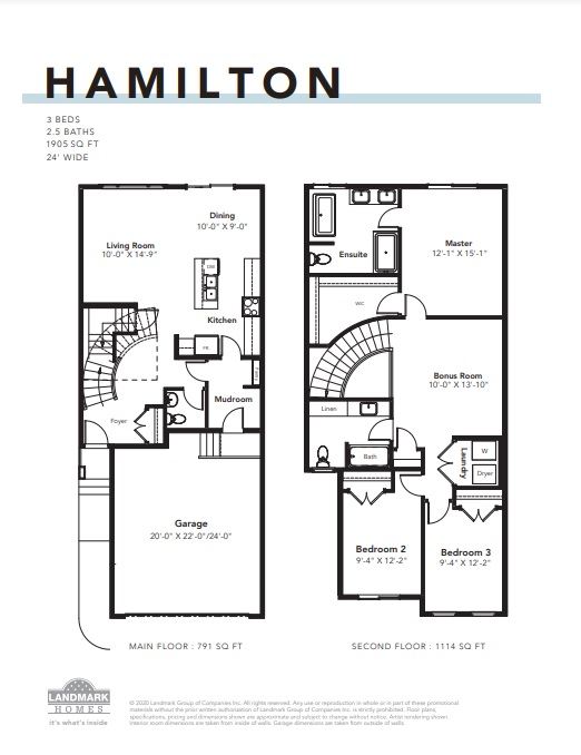 Rosenthal - Hamilton Floor Plan, Edmonton AB | Livabl