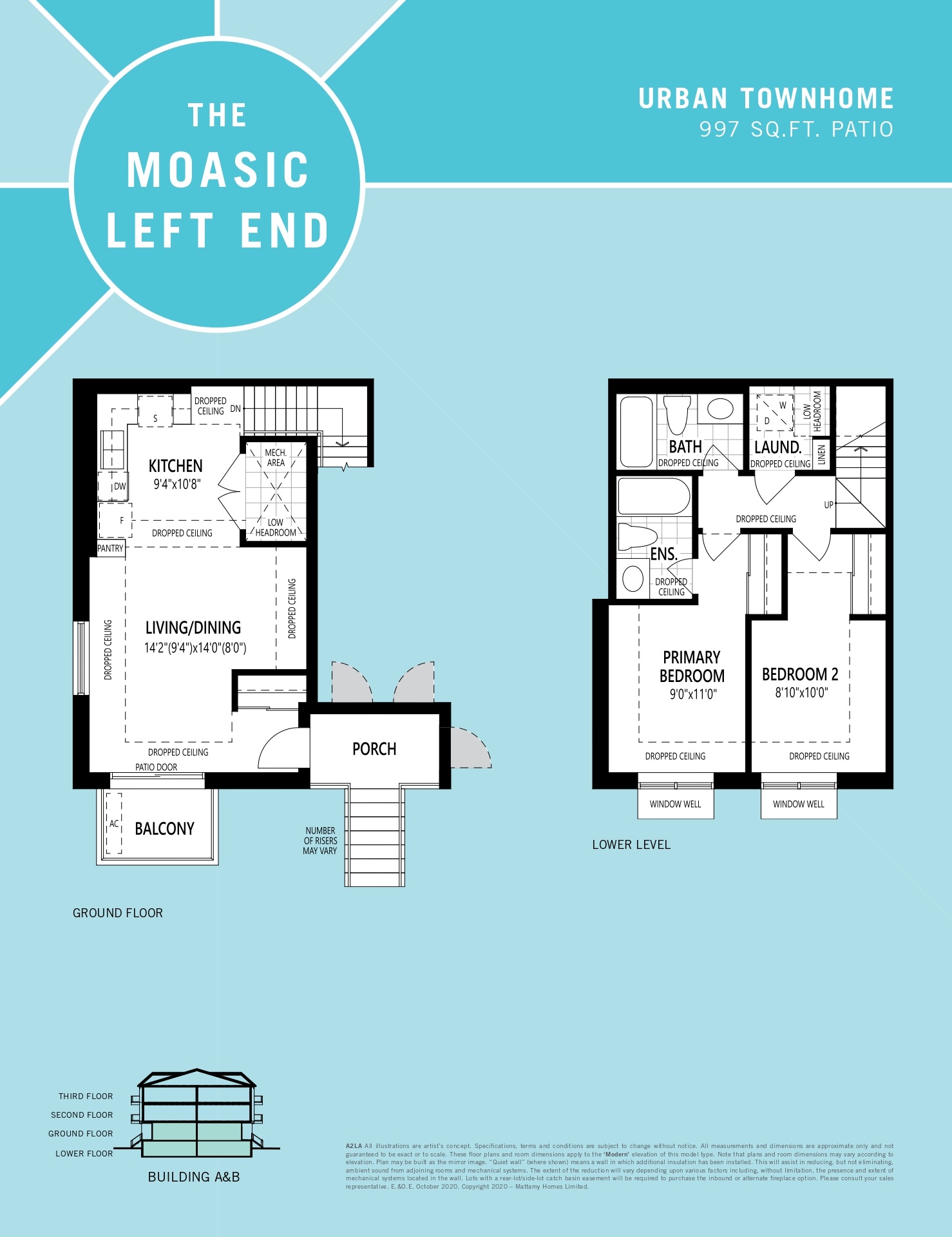 East Station Townhomes | Mosaic Left End | Floor Plans and Pricing