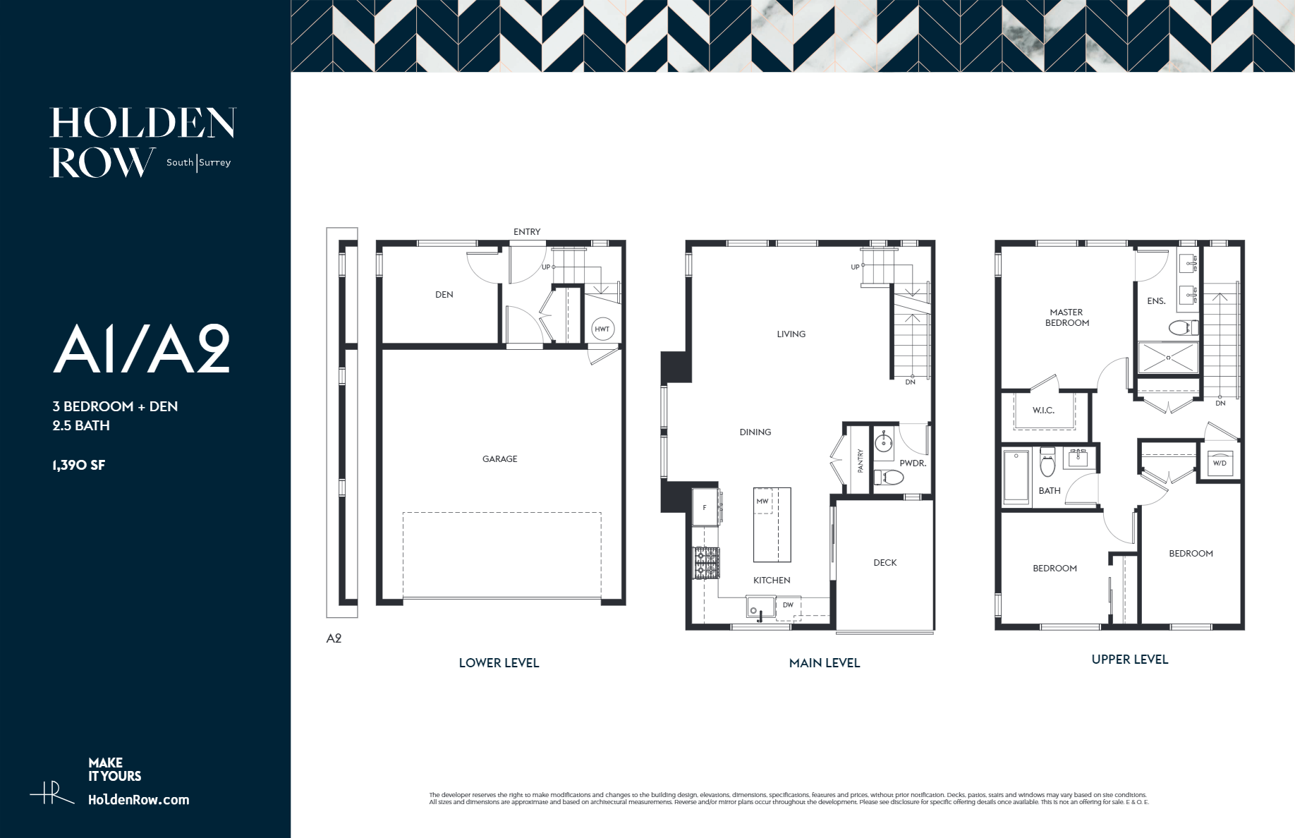 Holden Row - A1/A2 Floor Plan, Surrey BC | Livabl